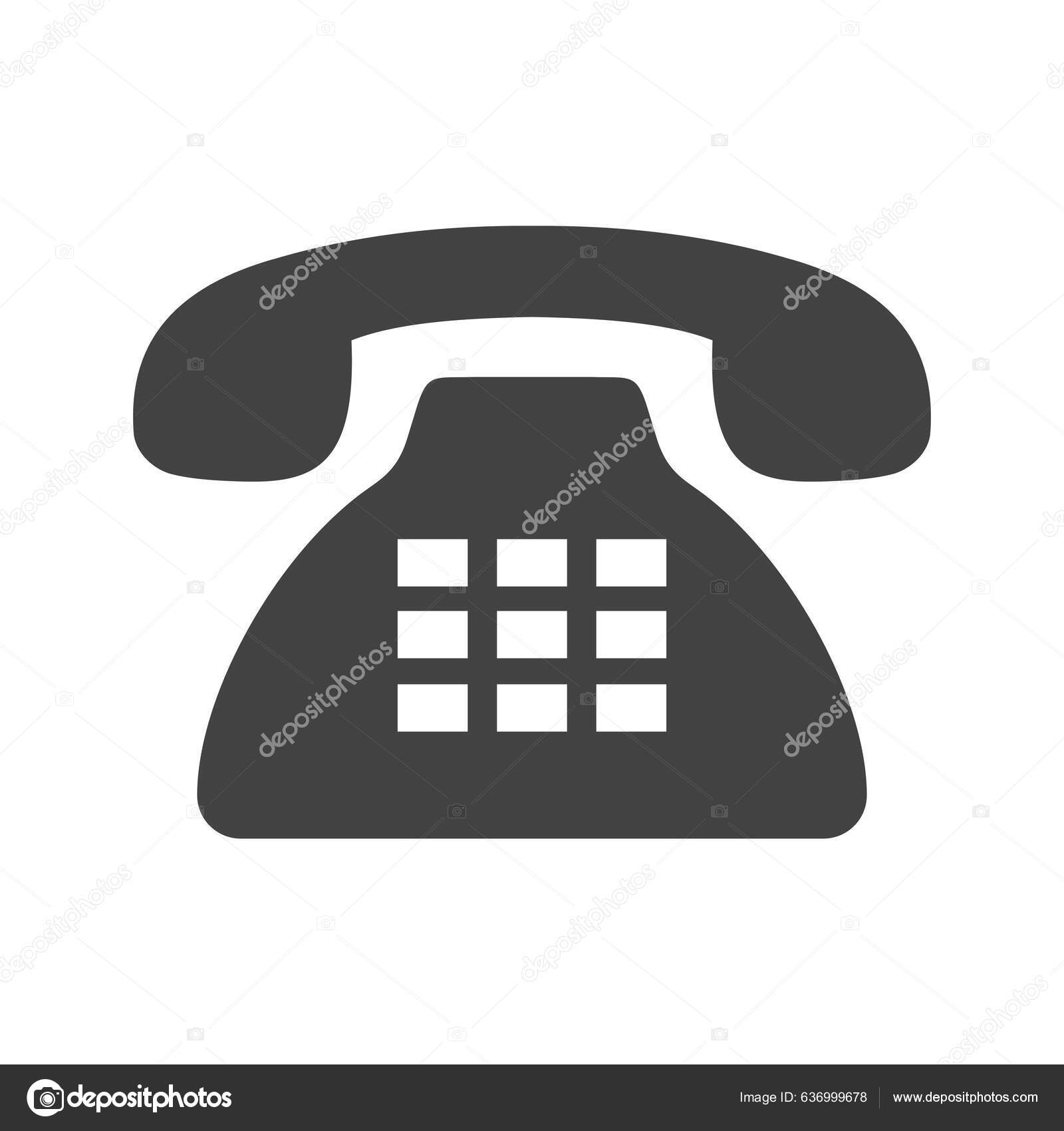 Icono Del Teléfono Sobre Fondo Blanco Vector de stock por ©robert6666 ...