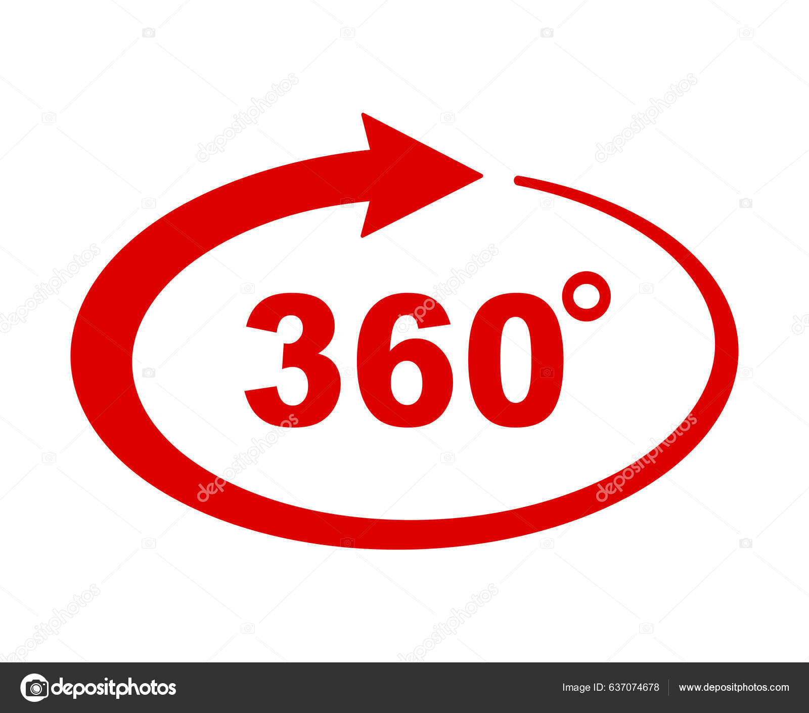 360 Degrees Sign Icon White Background Stock Vector by ©robert6666 ...