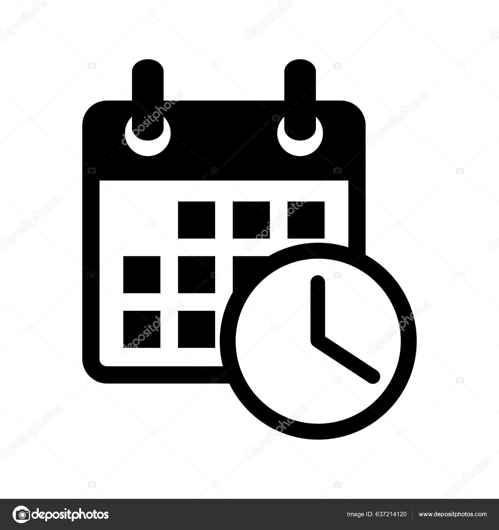 Icono Del Calendario Sobre Fondo Blanco Vector de stock #637214120 de ...