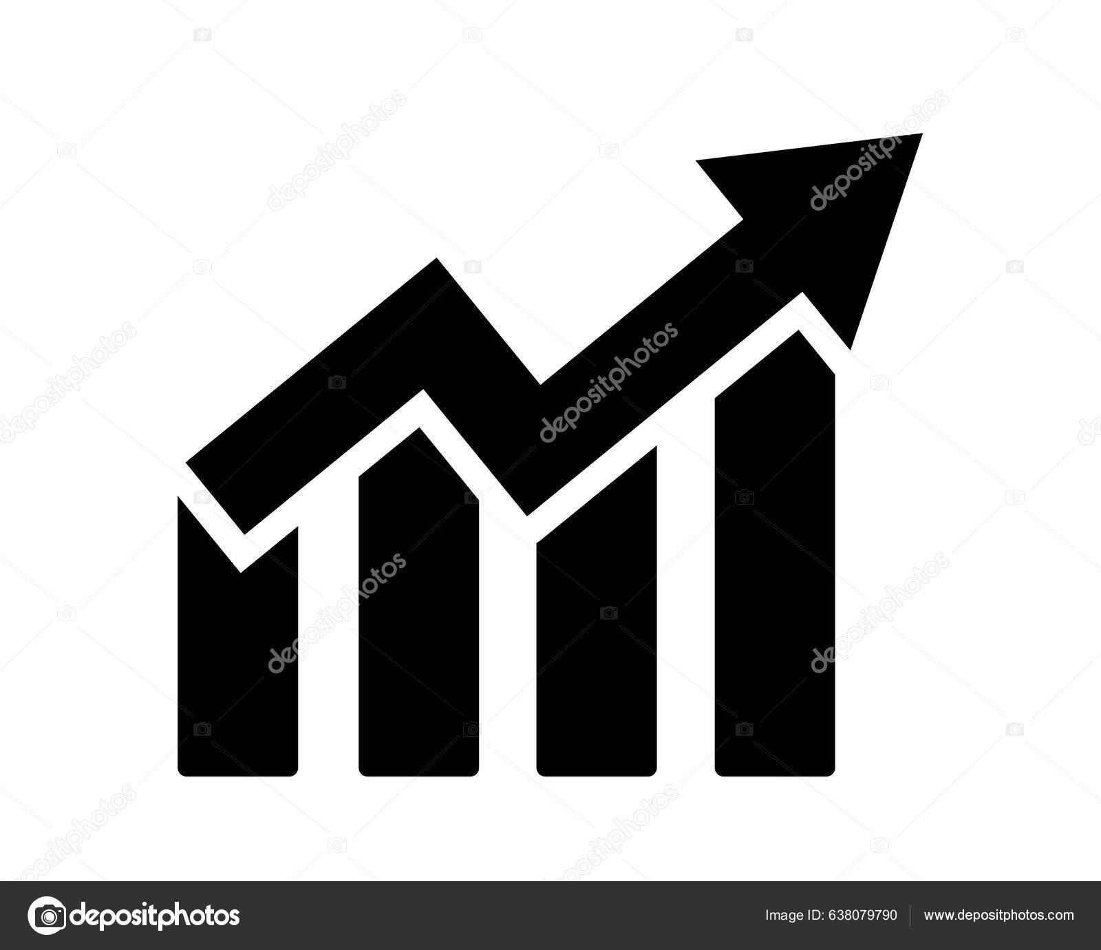 Graph Icon White Background Stock Vector by ©robert6666 638079790