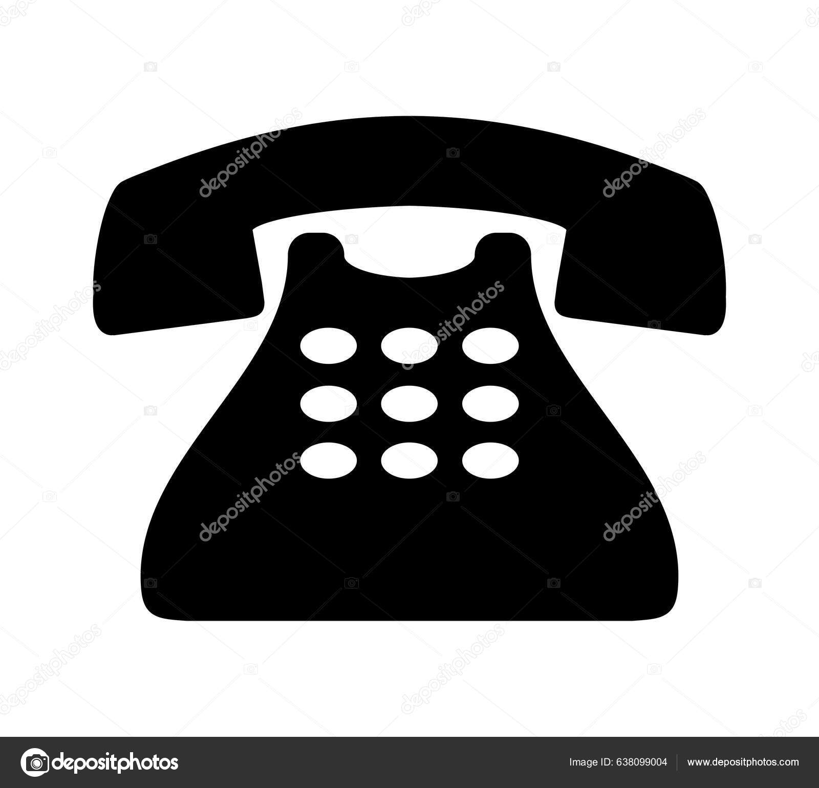 Icono Del Teléfono Sobre Fondo Blanco Vector de stock por ©robert6666 ...