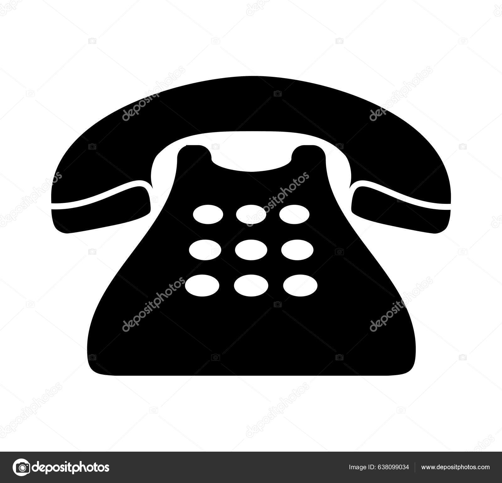 Ikon Telepon Pada Latar Belakang Putih Vektor Stok oleh ©robert6666 ...