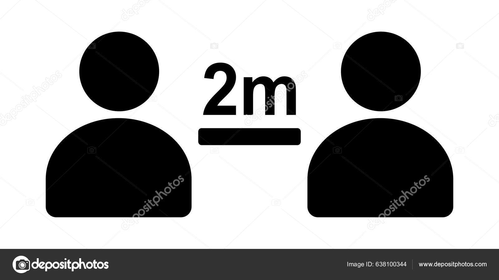 Maintaining Social Distance Meter Stock Vector by ©robert6666 638100344