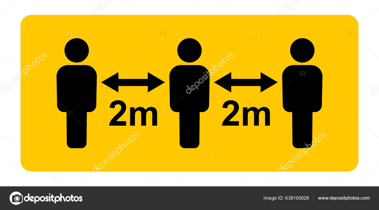 Maintaining Social Distance Meter Stock Vector by ©robert6666 638100628