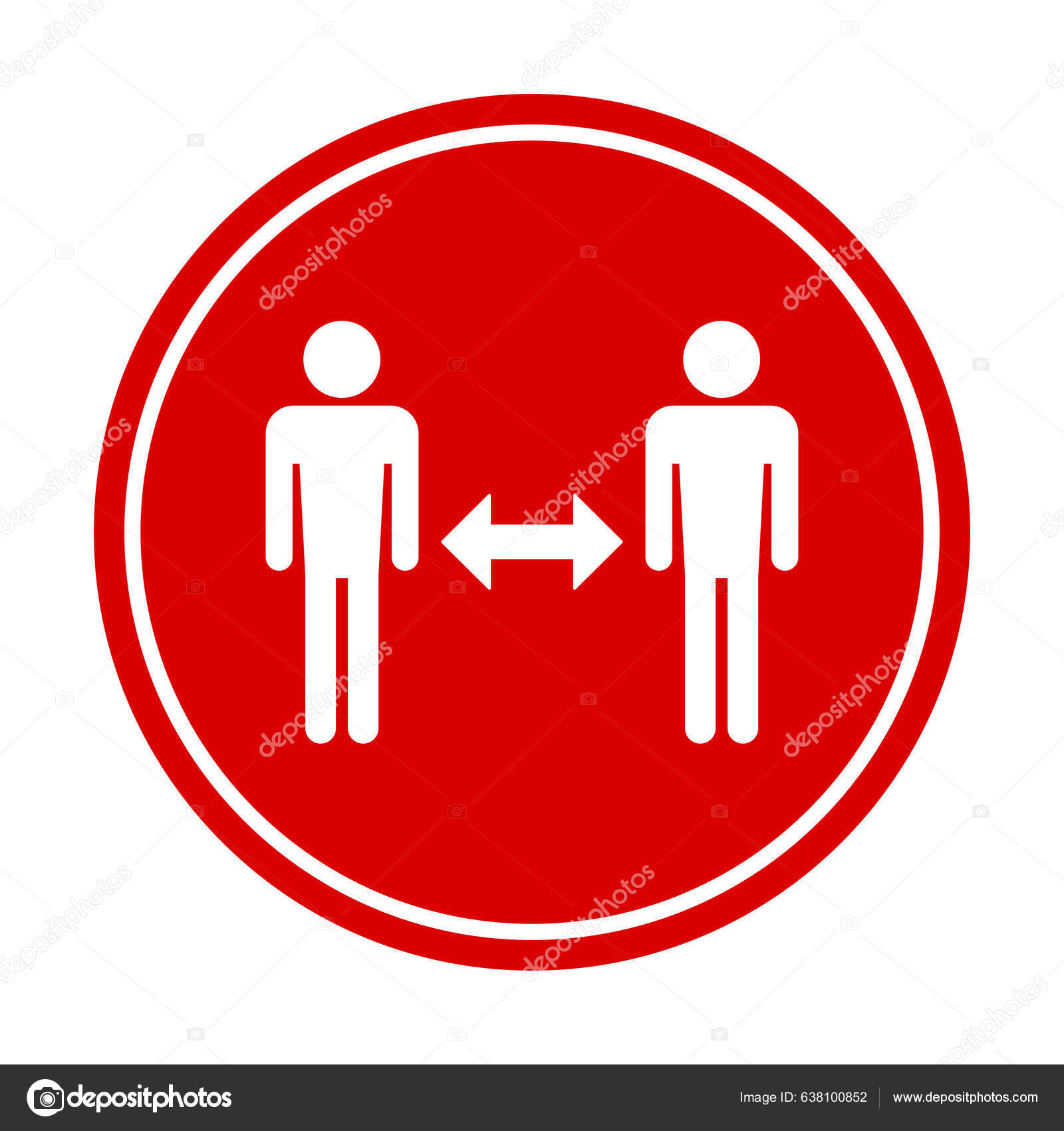 Maintaining Social Distance Meter Vector de stock #638100852 de ©robert6666