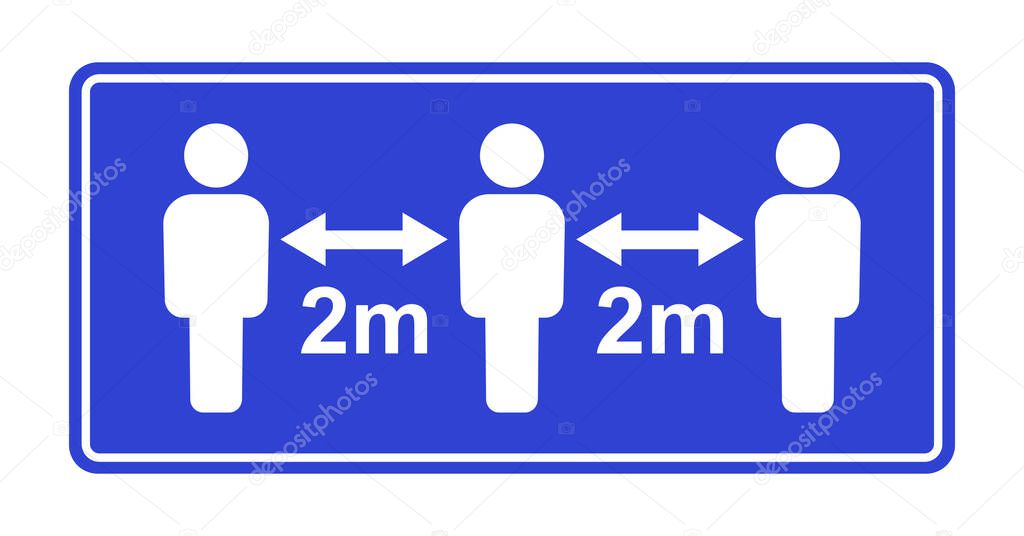 Maintaining Social Distance Meter Vector de stock por ©robert6666 638100590