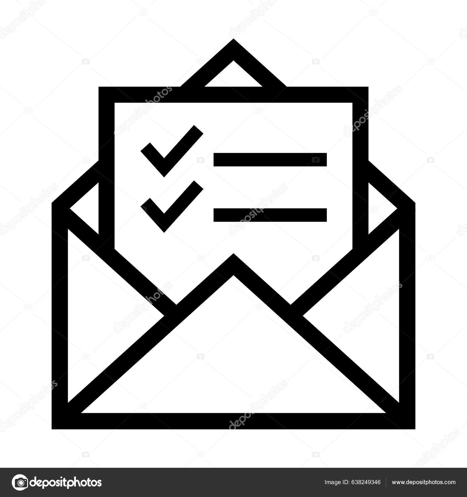 Mail Icon White Background Stock Vector by ©robert6666 638249346