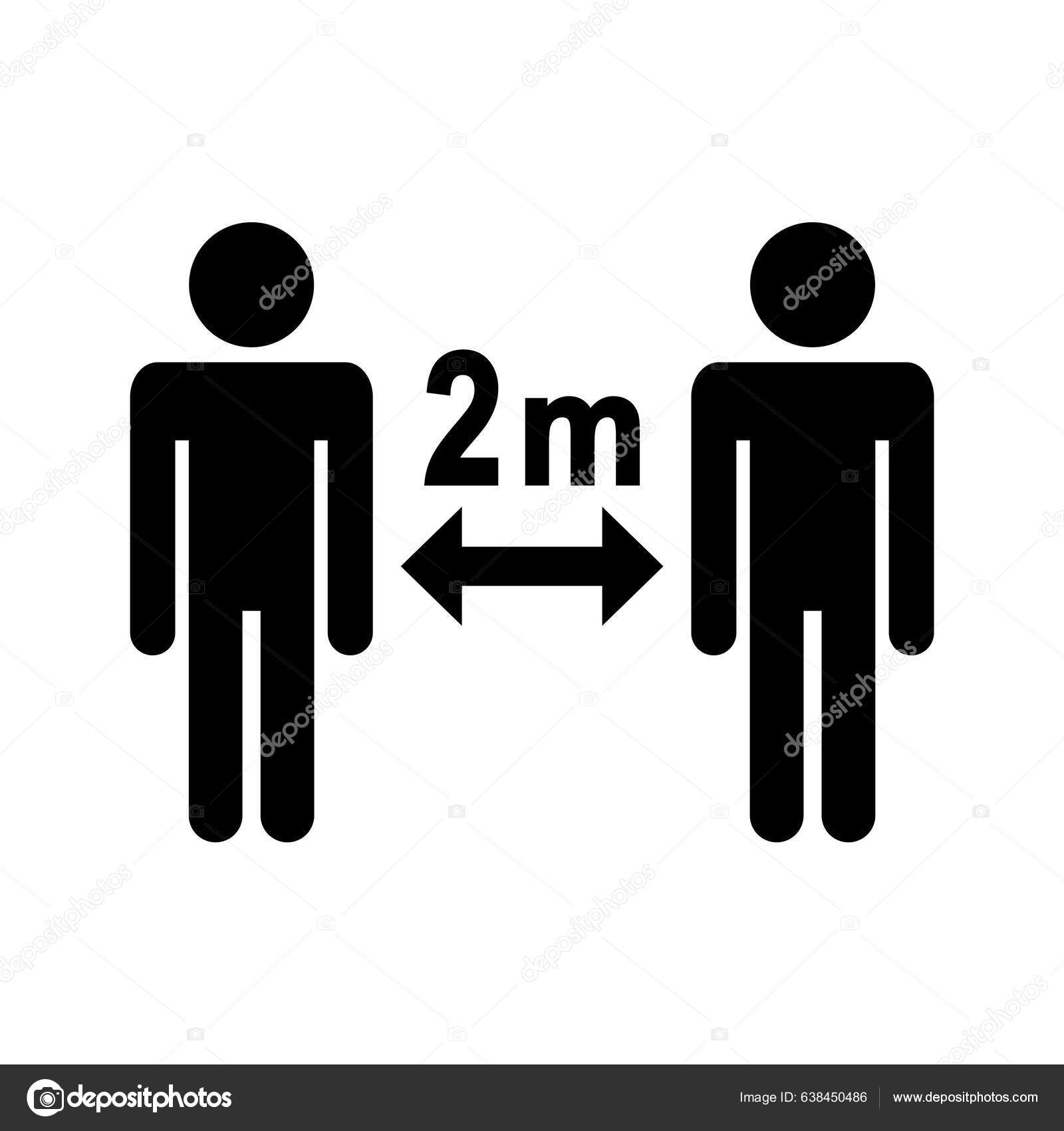 Maintaining Social Distance Meter Stock Vector by ©robert6666 638450486