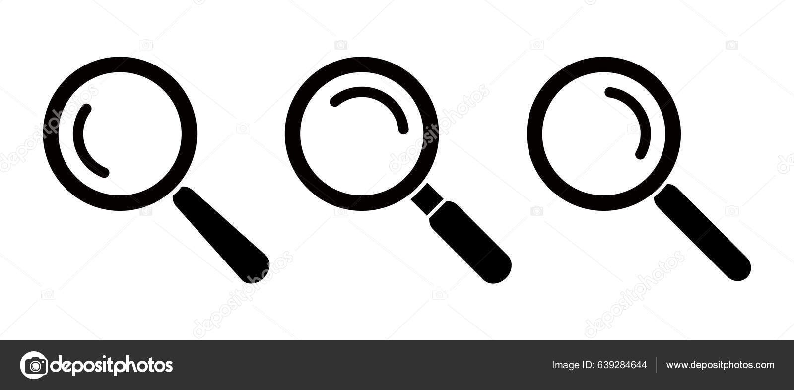 Magnifier Icon White Background Stock Vector by ©robert6666 639284644