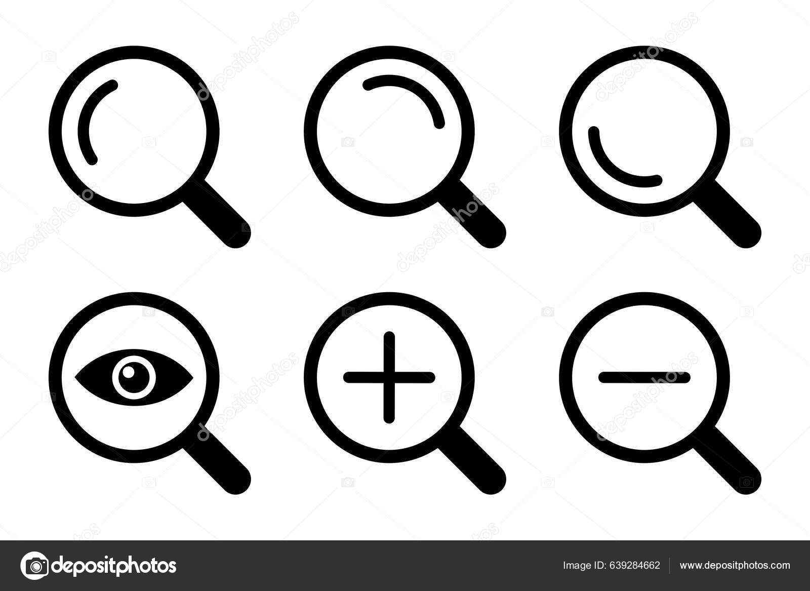 Magnifier Icon White Background Stock Vector by ©robert6666 639284662