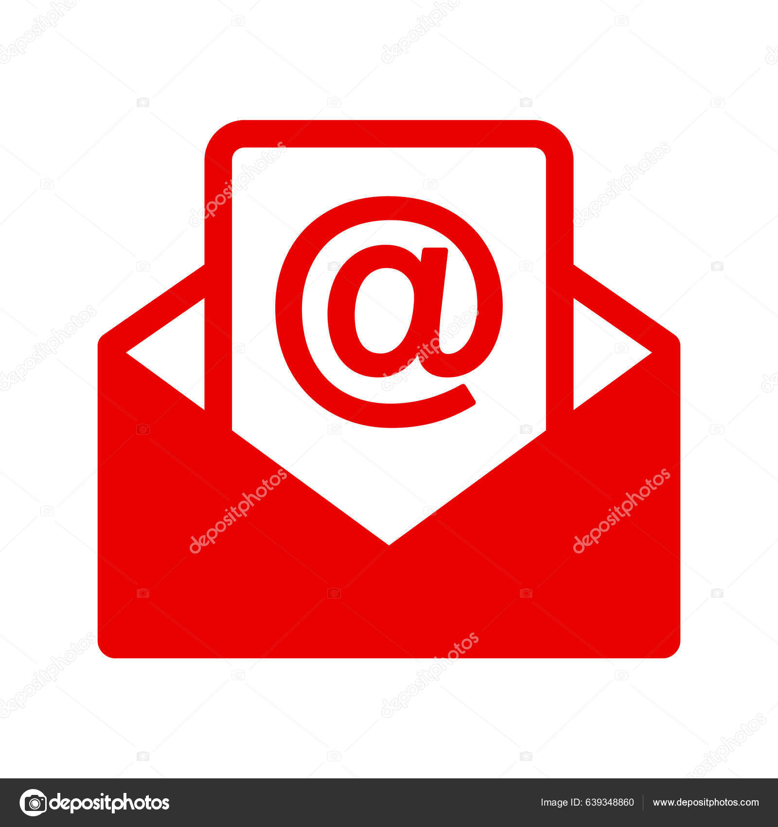 Email Icon White Background Stock Vector by ©robert6666 639348860