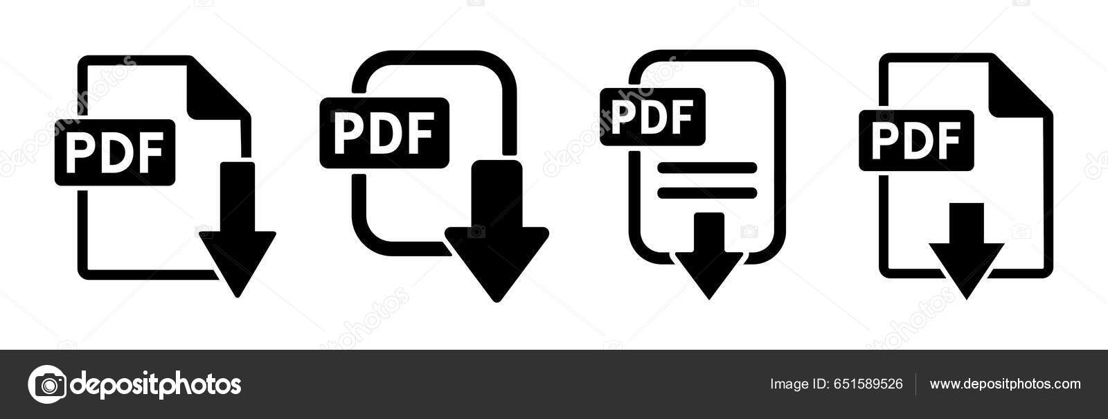 Pdf File Icon White Background Stock Vector by ©robert6666 651589526
