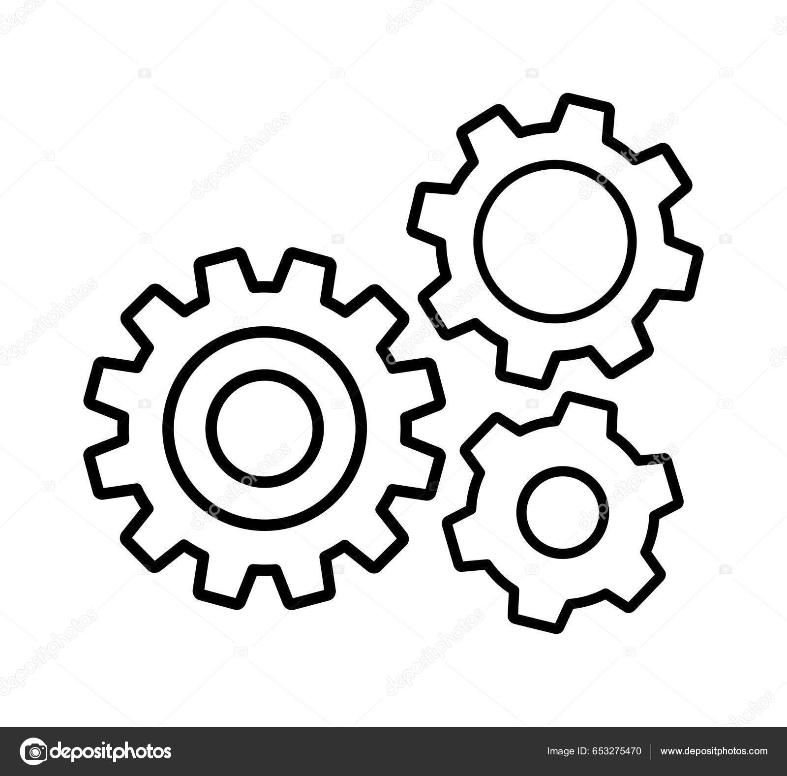 Gears White Background Stock Vector by ©robert6666 653275470