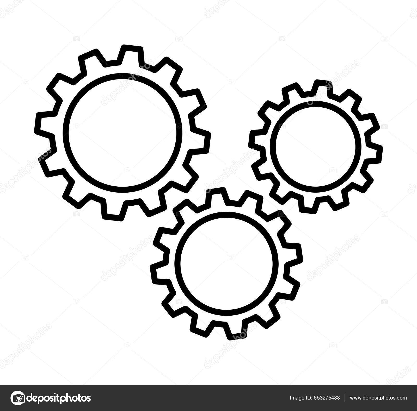 Gears White Background Stock Vector by ©robert6666 653275488