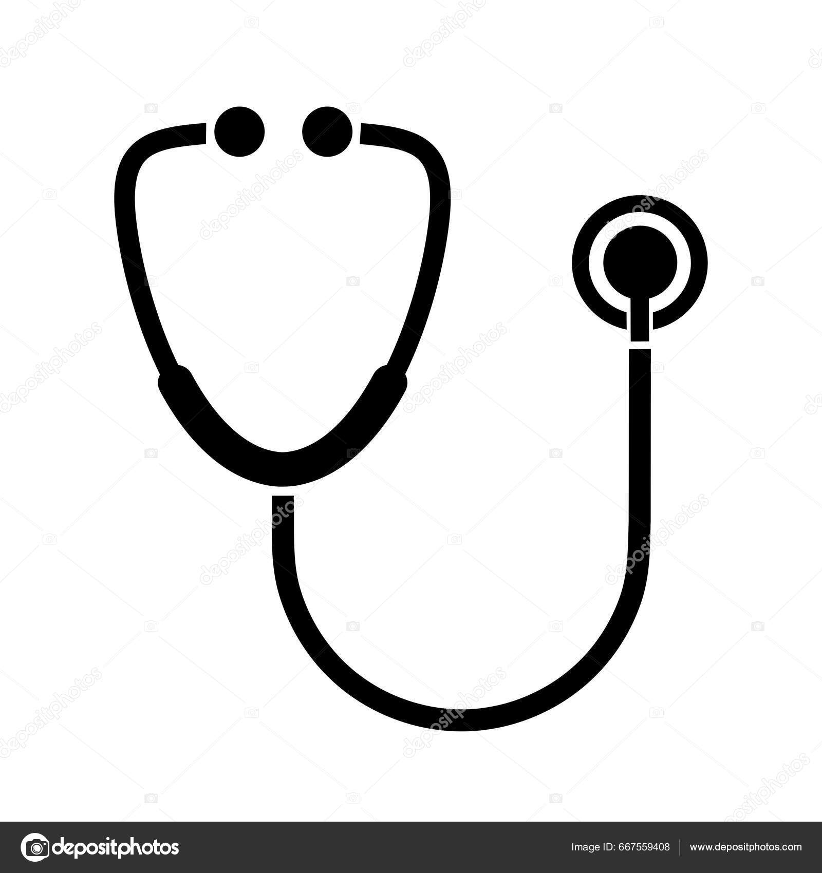 Stethoscope Icon White Background Stock Vector by ©robert6666 667559408