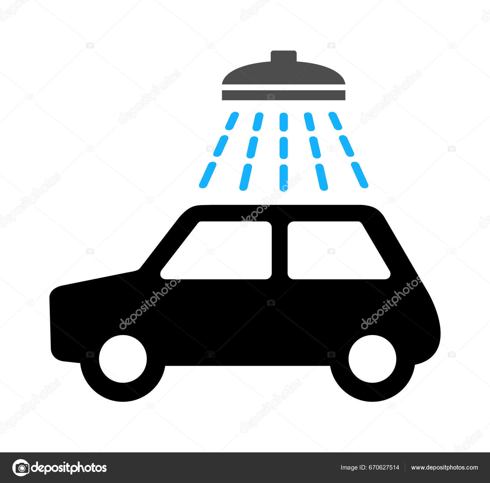 Ikon Cuci Mobil Pada Latar Belakang Putih Vektor Stok oleh ©robert6666 ...