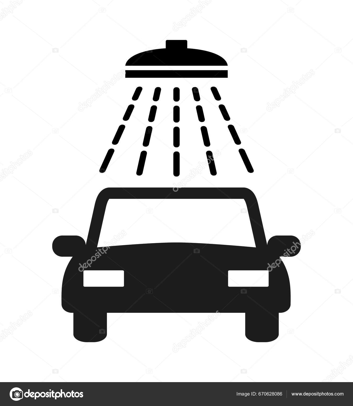 Ikon Cuci Mobil Pada Latar Belakang Putih Vektor Stok oleh ©robert6666 ...