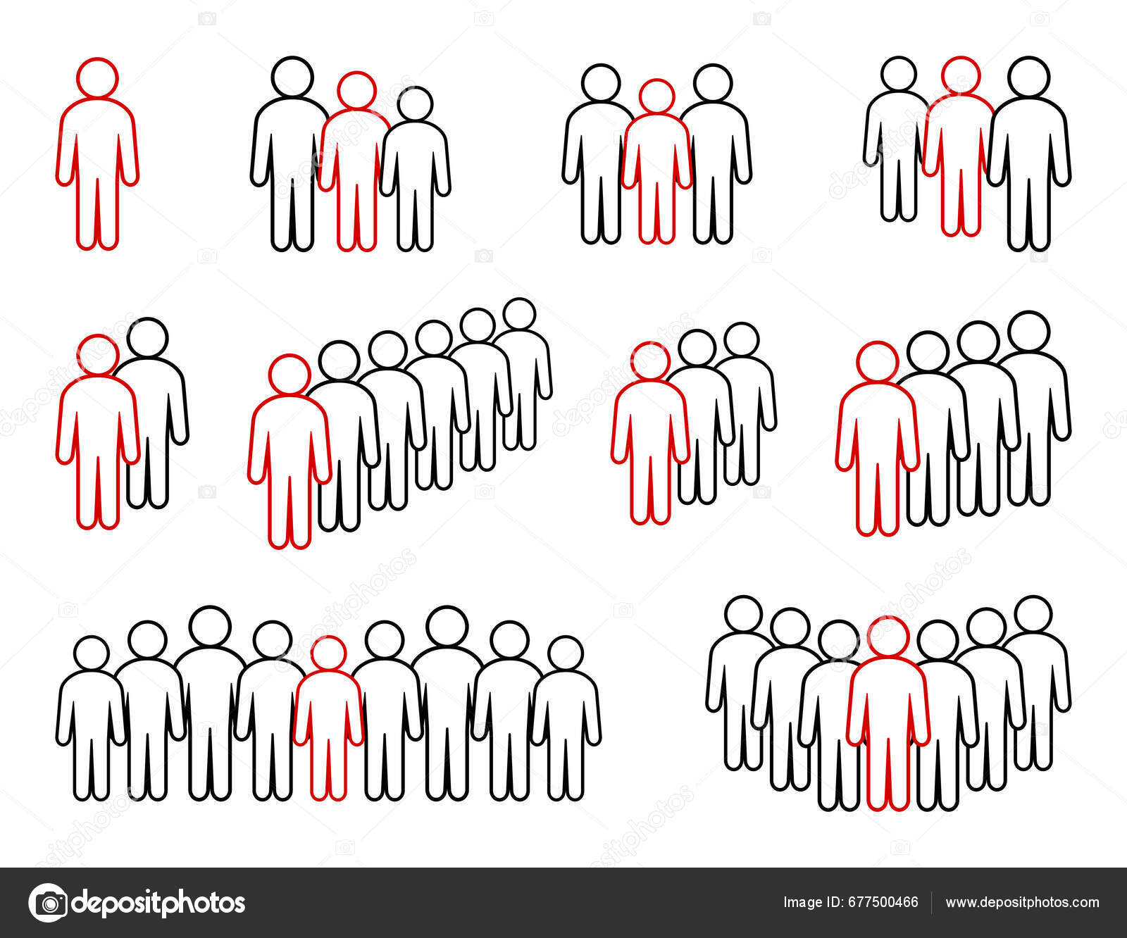 People Icon Set Crowd Symbol Stock Vector by ©robert6666 677500466