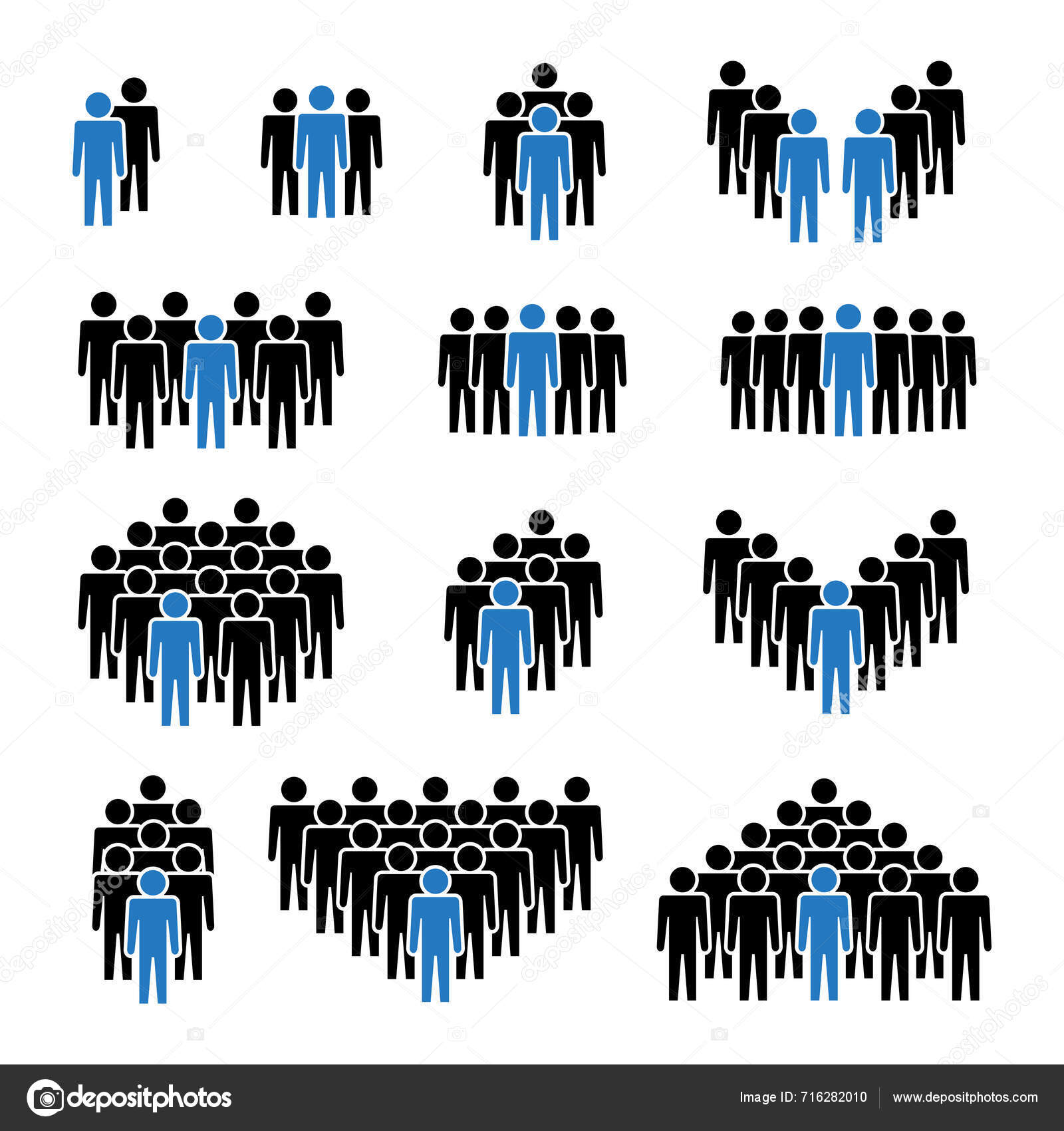 Conjunto Iconos Símbolo Multitud Vector de stock por ©robert6666 716282010