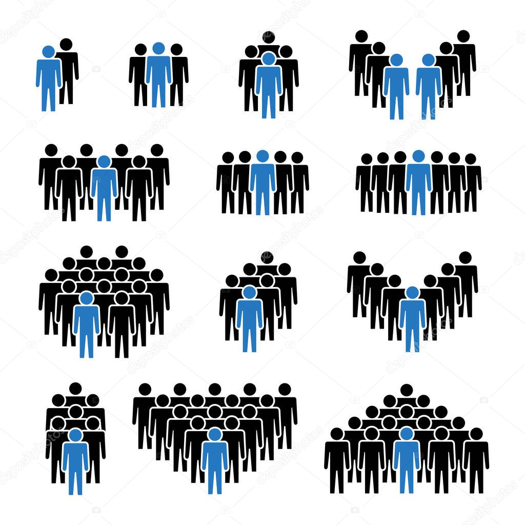 Conjunto Iconos Símbolo Multitud Vector de stock por ©robert6666 716282010