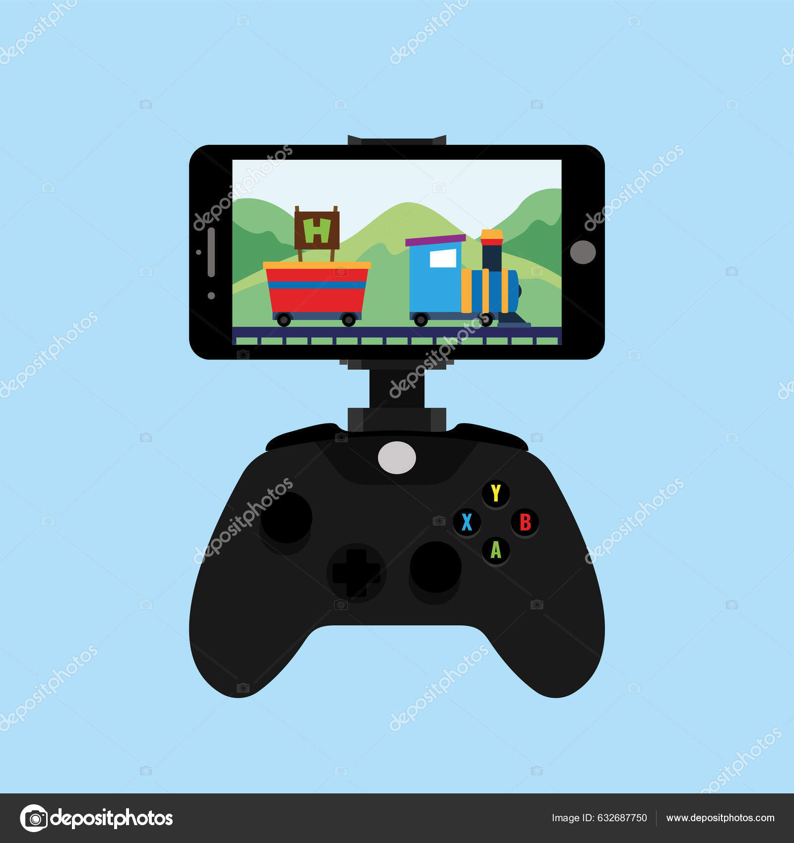 Video Game Console Joystick Stock Vector by ©VolodymyrVoronov 632687750