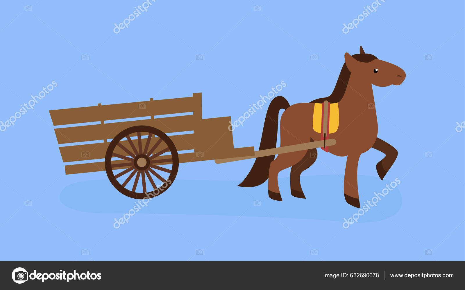 Horse Carriage Cartoon
