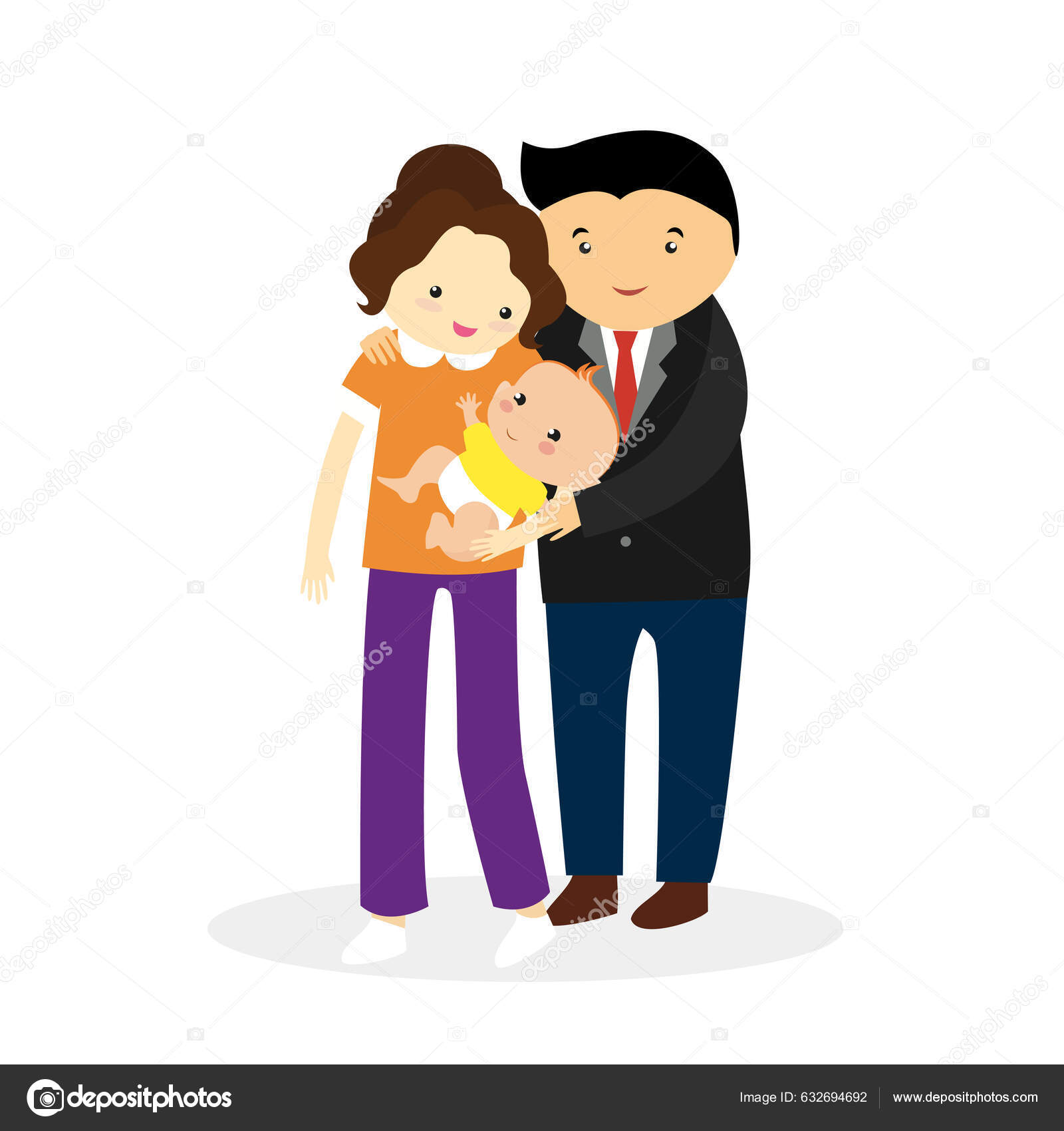 Family Members Father Son Vector Illustration Design Stock Vector by ...