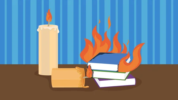 Burning Books Clip Art