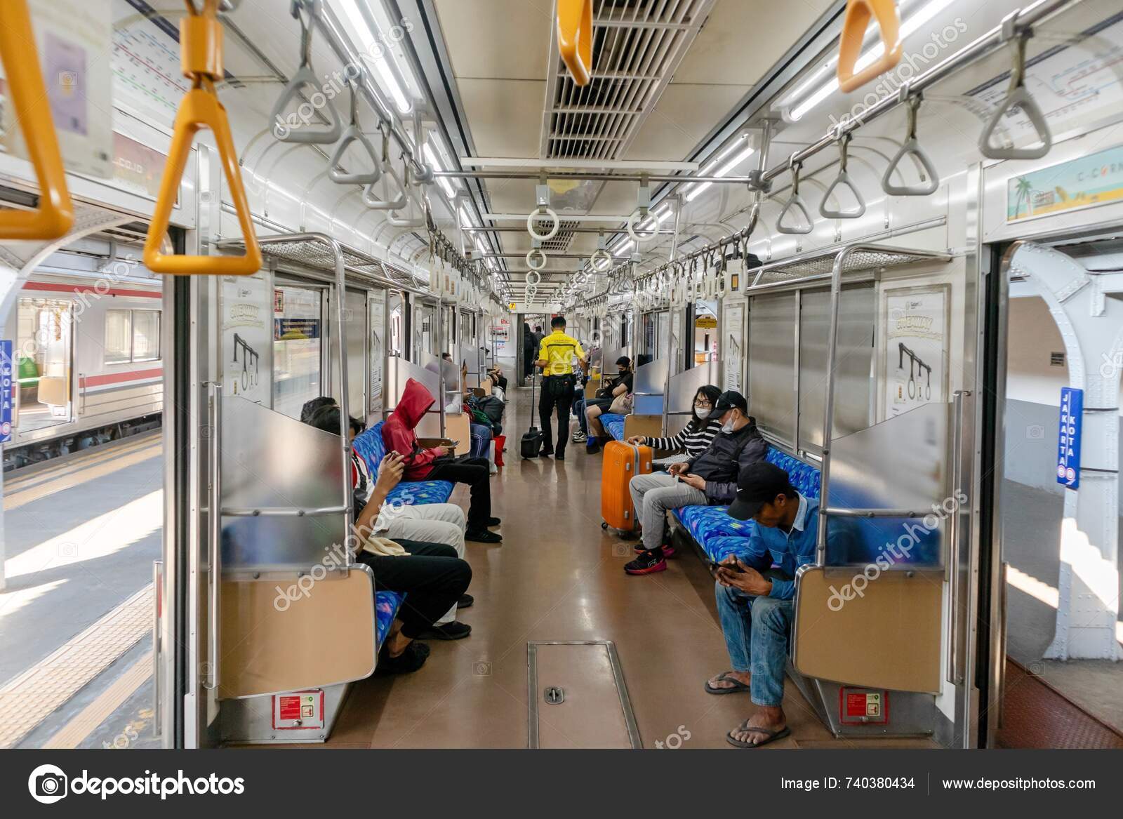 Jakarta Indonesia August 2024 View Jakarta Commuter Line Train Carriage ...