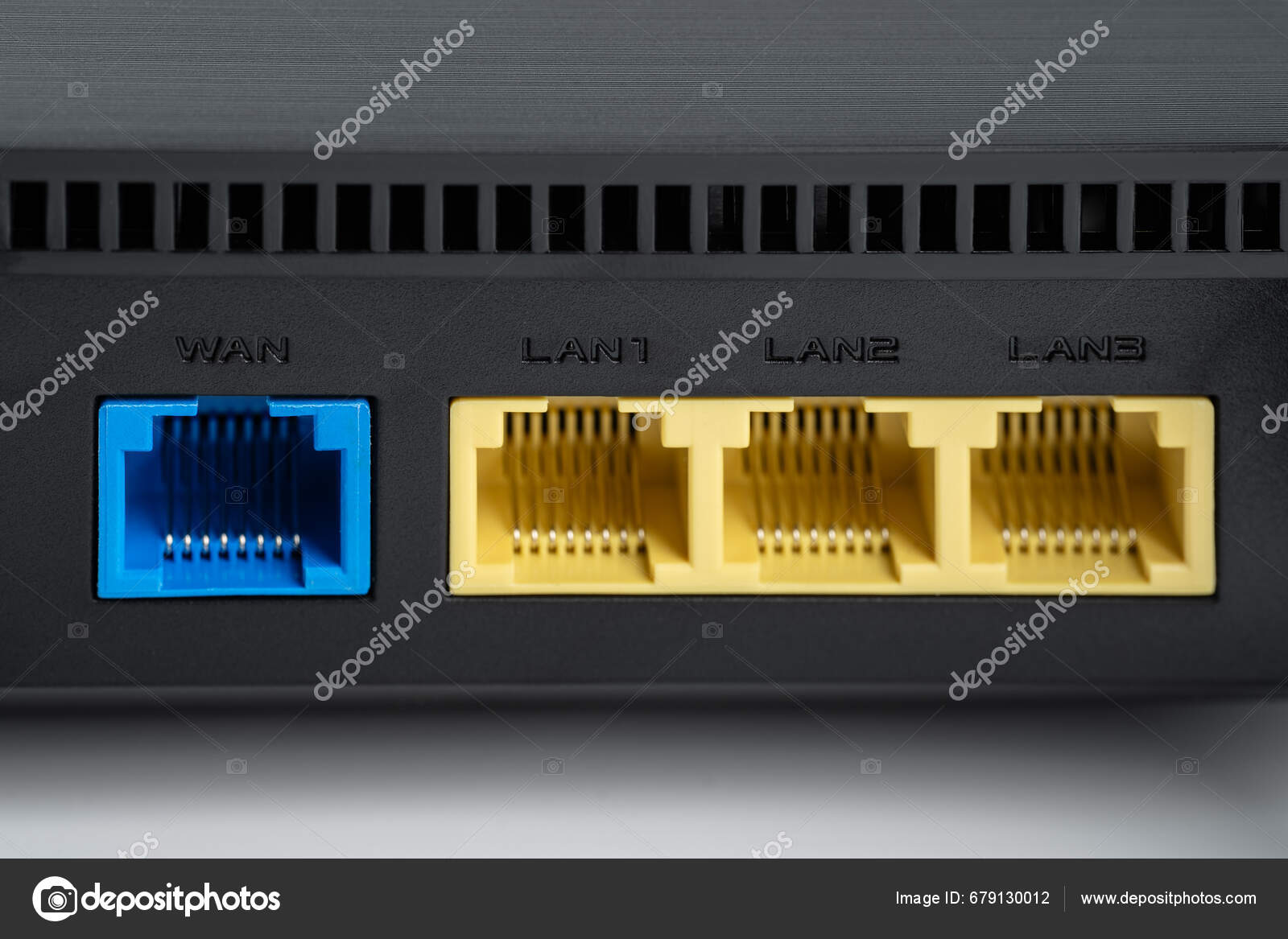 Router Internet Inalámbrico Negro Aislado Sobre Fondo Blanco Router ...