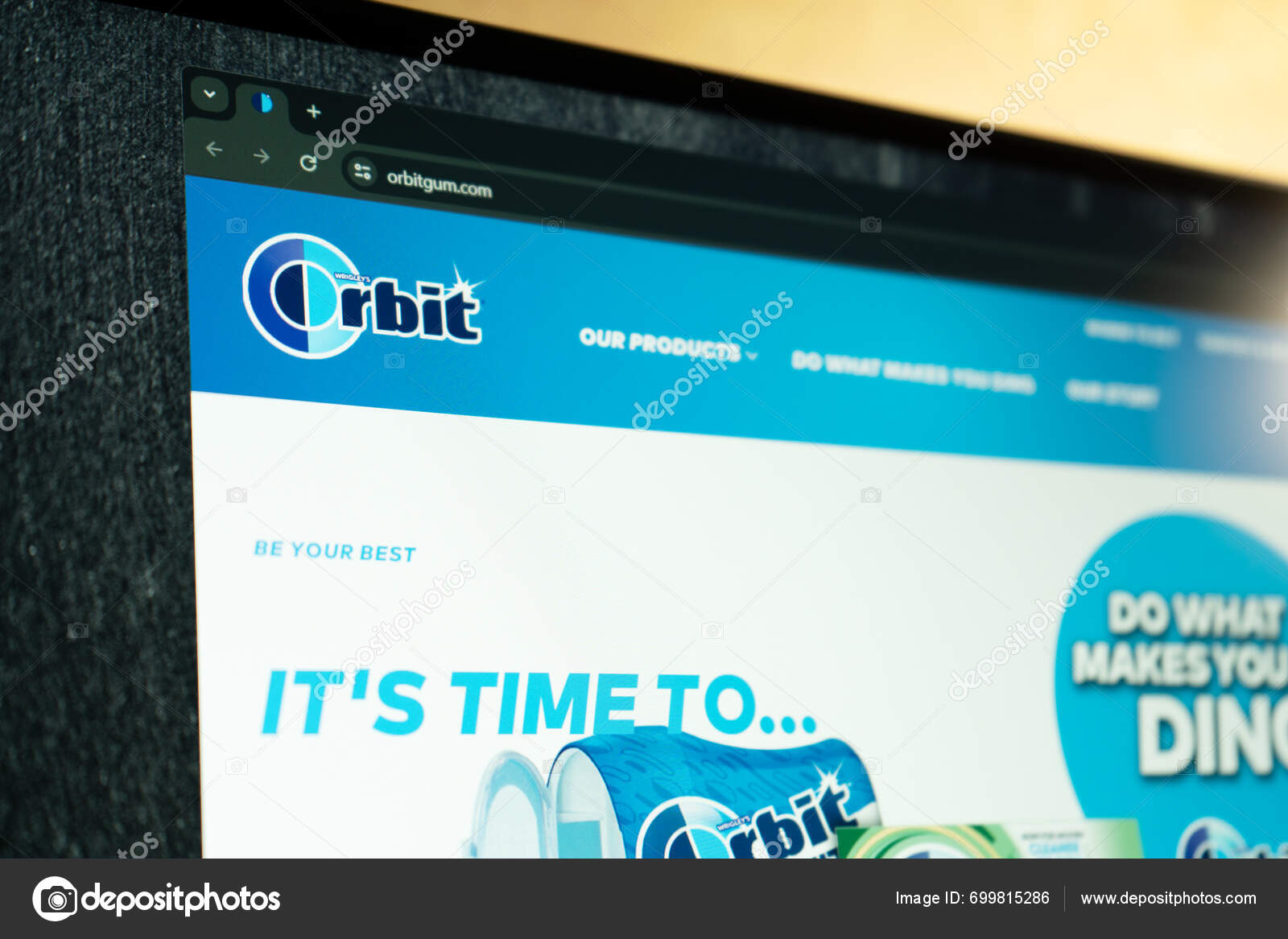 Dnipro Ucrania 2024 Goma Mascar Del Sitio Web Orbit Hecha — Foto editorial de stock ...
