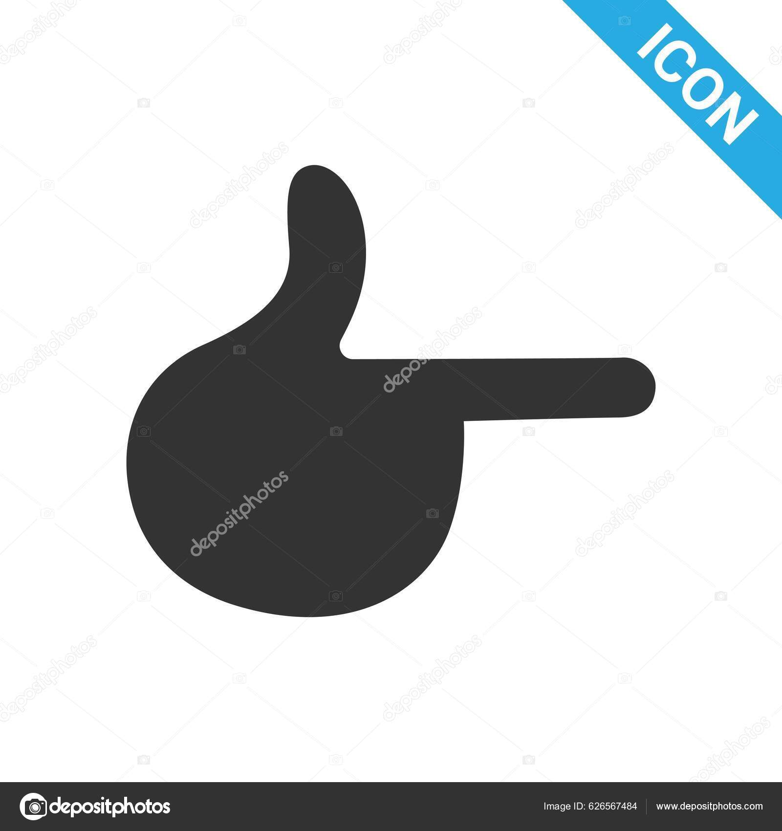 Finger Gun Ikon Fingerpistol Emoji Emoticon Symbol Isolerad Svart ...