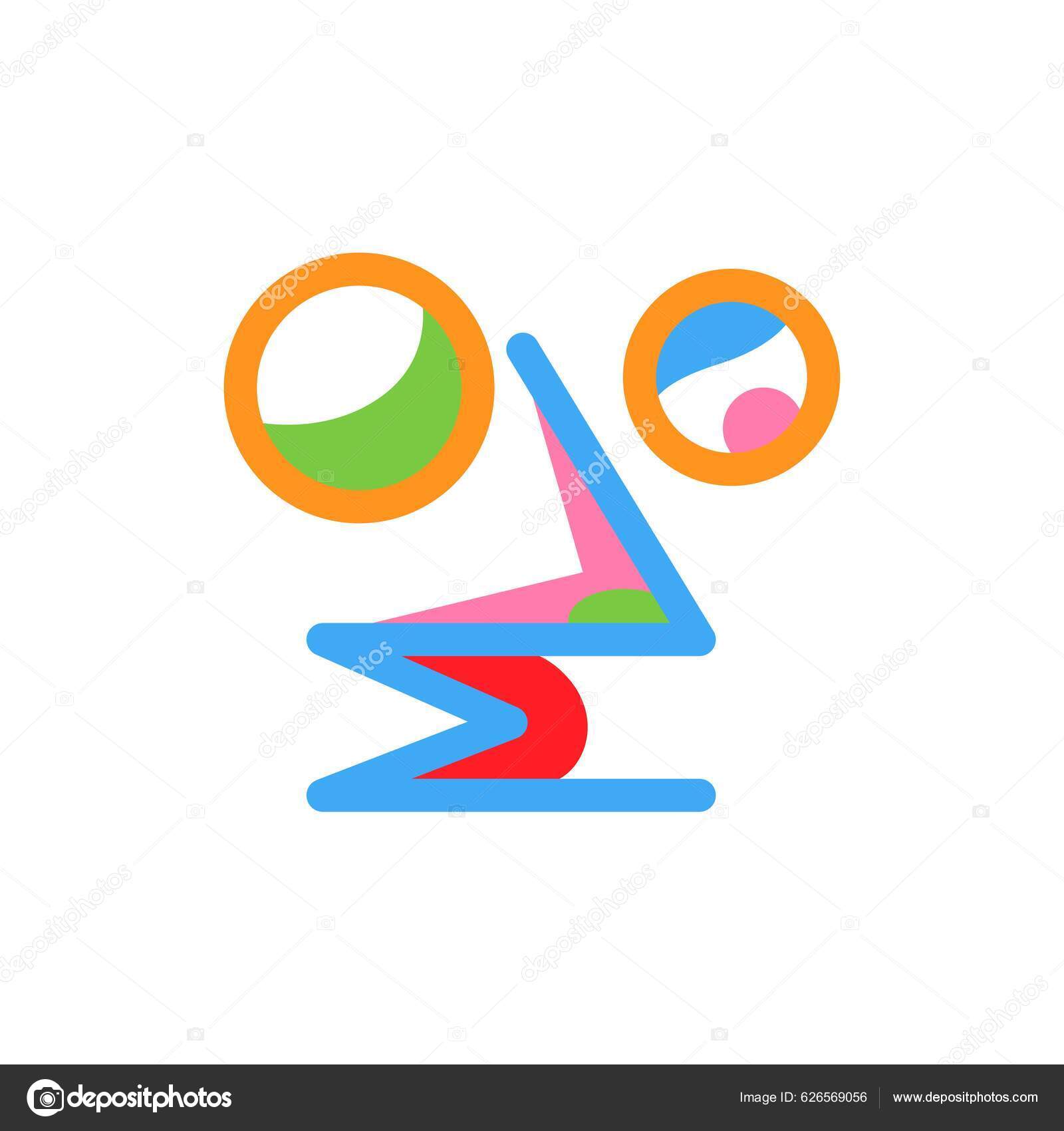 Image vectorielle Forme Aléatoire Formant Logo Abstrait Visage Affiche ...