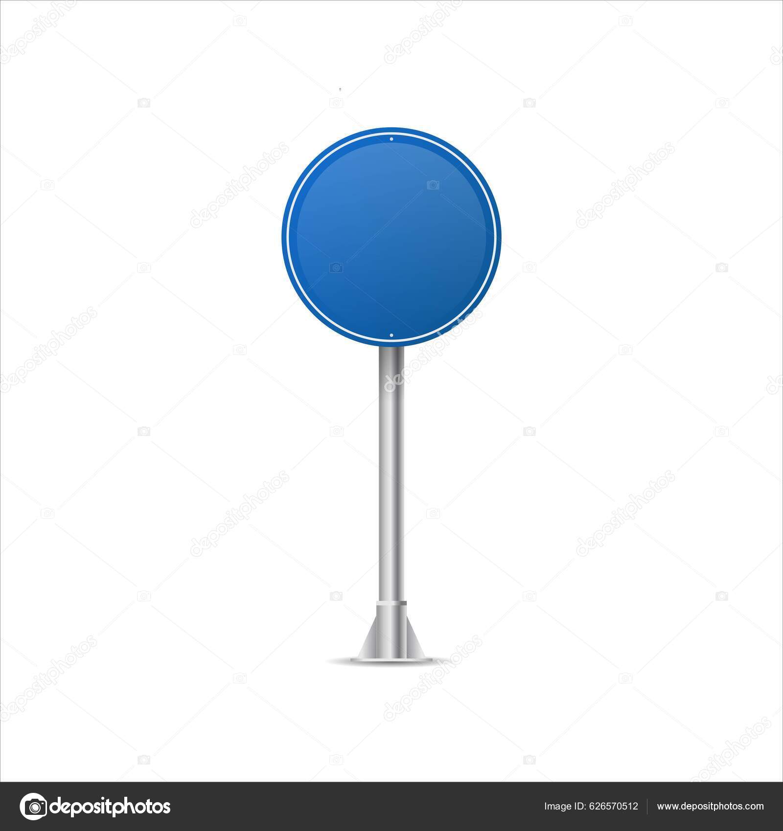 Realistic Blue Street Road Signs City Illustration Vector Street ...