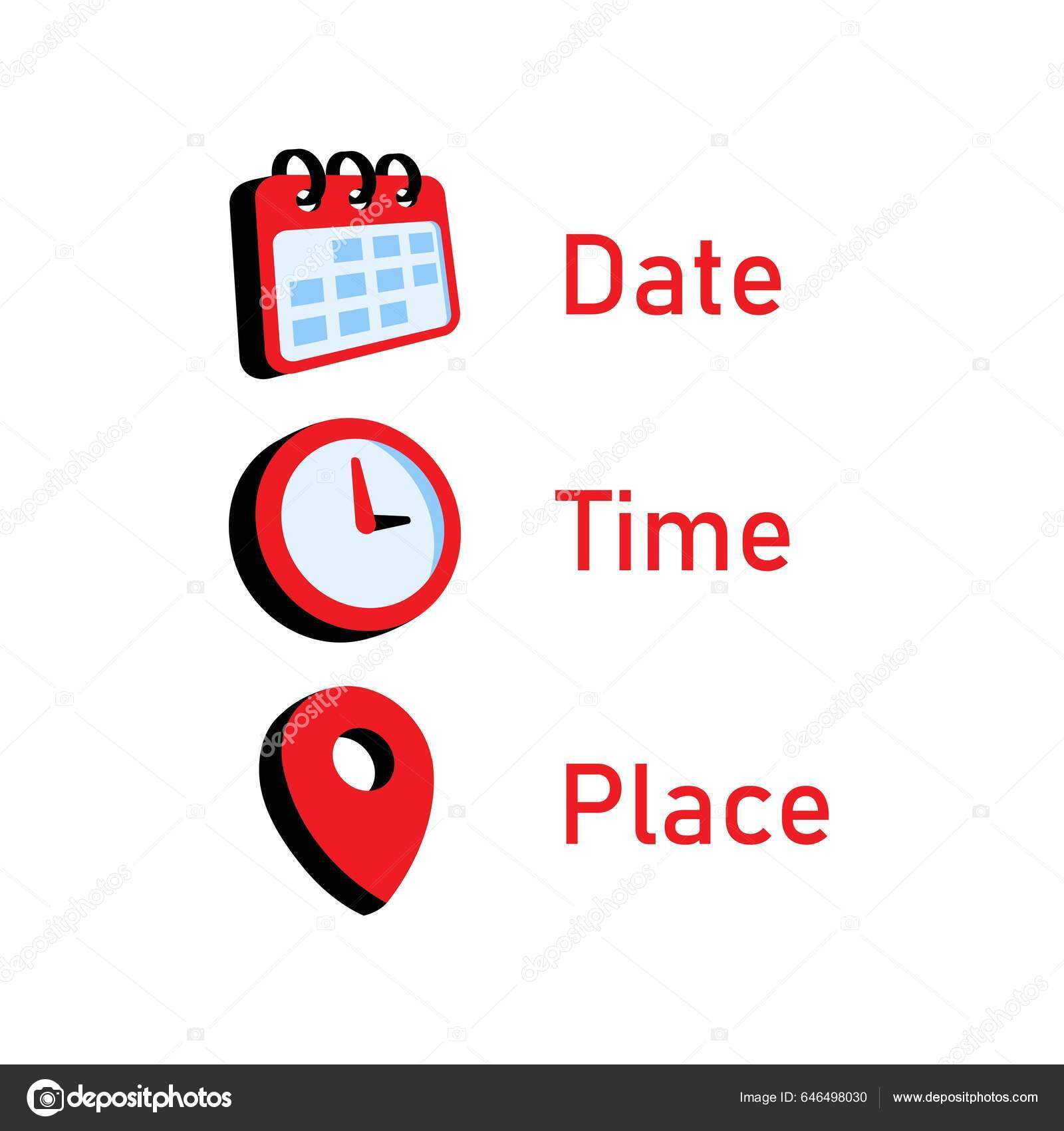 Tarih Saat Adres Veya Yer Simgeleri Sembolü ©lucky_xtian 646498030'e ...