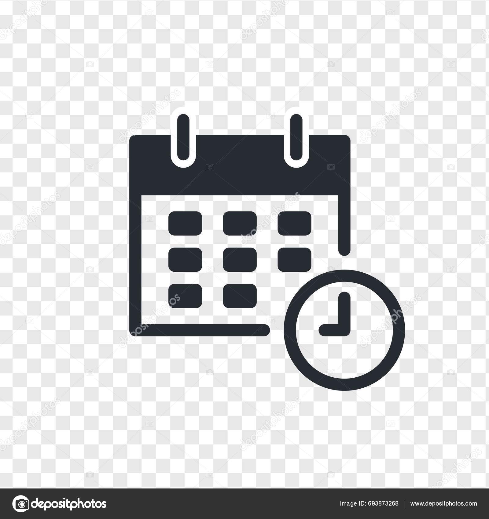 Vector Illustration Calendar Time Icon Dark Color Transparent Background Png Stock Vector by ...