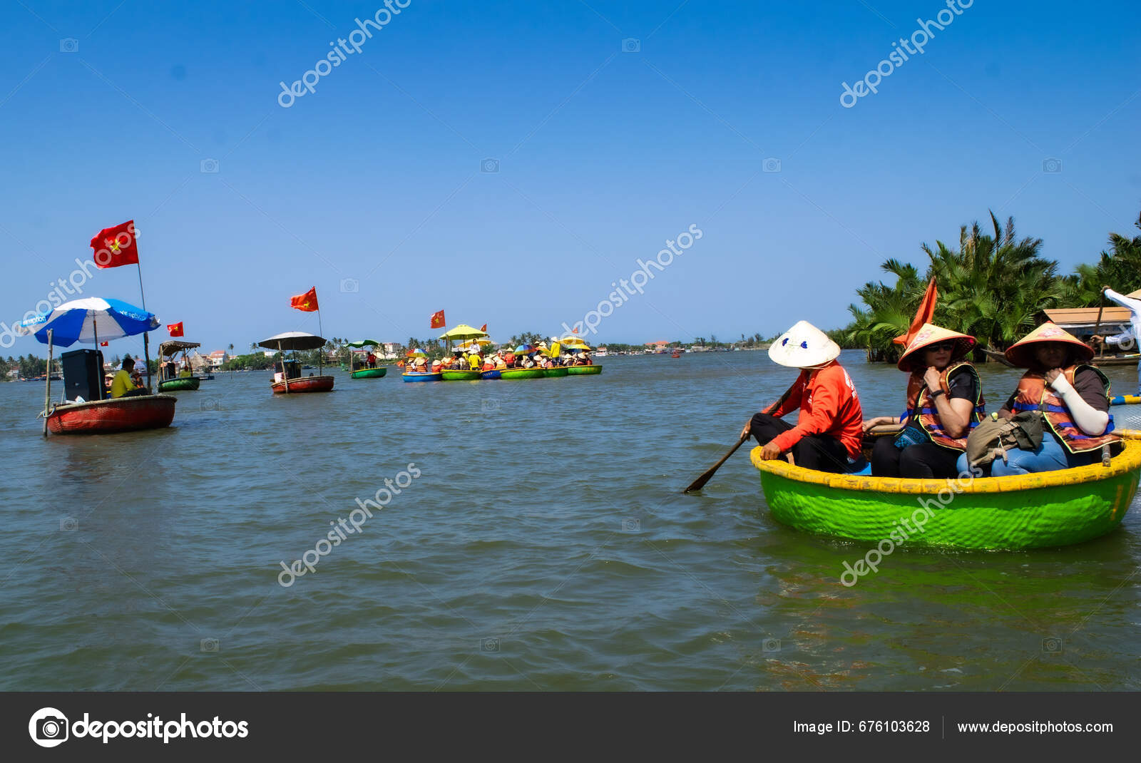 Float Time Bamboo Basket Ride Vietnams Tranquil Tradition High Quality ...