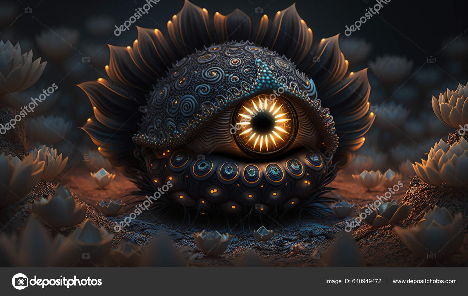 Obsidian Black Depth Glowing Cosmic Elemental Meditate Stock Photo by ...