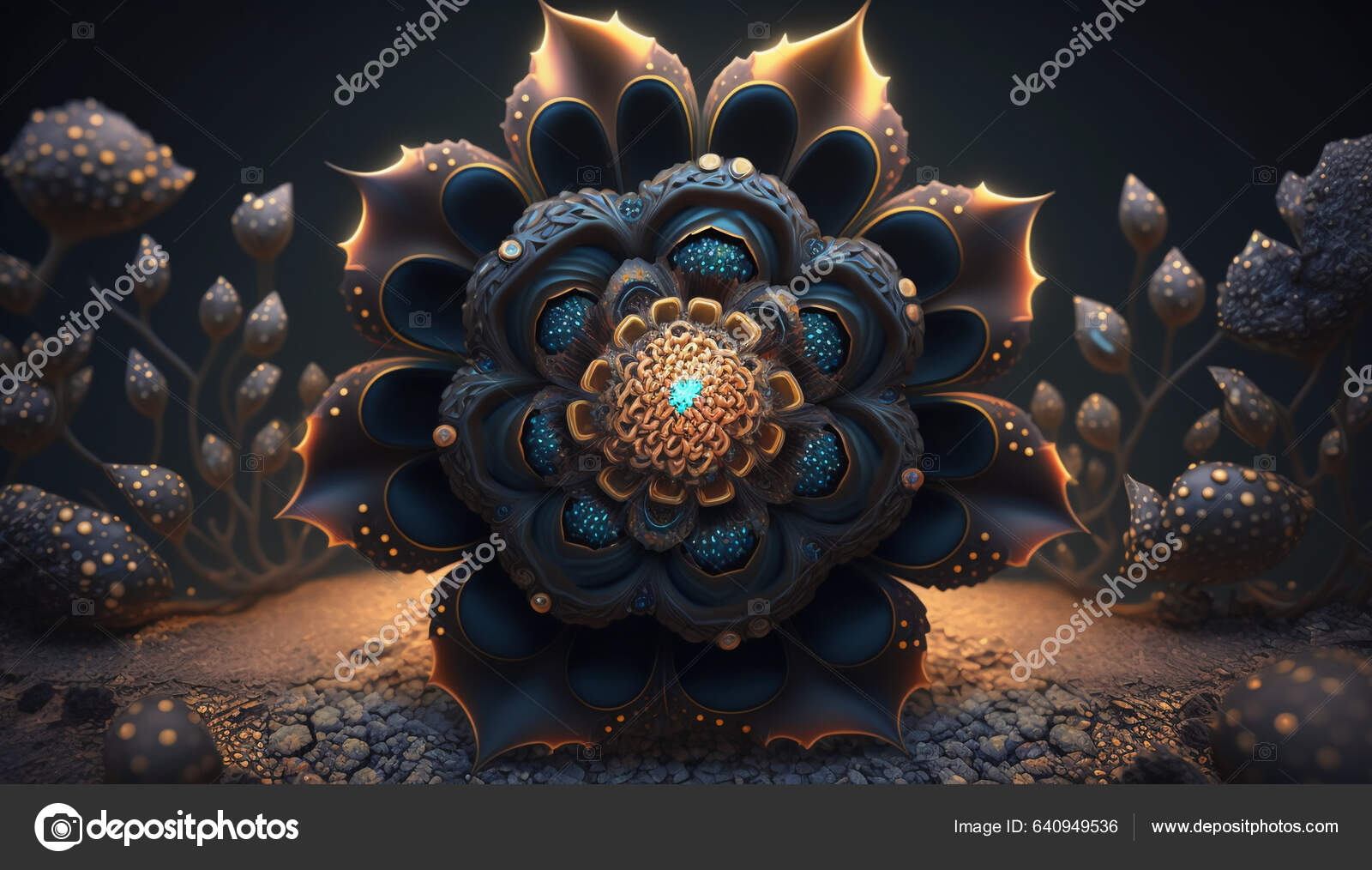 Obsidian Black Depth Glowing Cosmic Elemental Meditate Stock Photo by ...