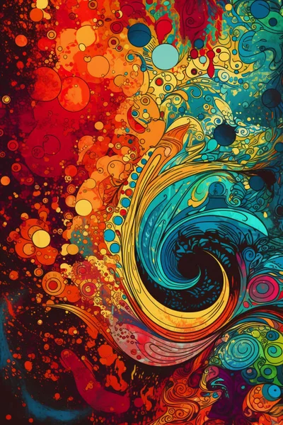 an abstract drawing, psychedelic art - Stock Image - Everypixel
