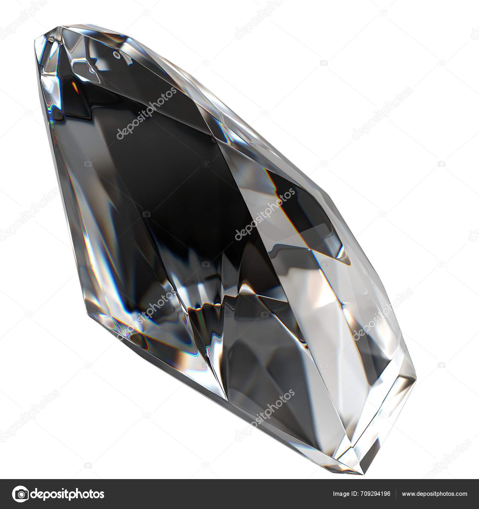 Isolated Colorless Gemstone Crystal Clear Refreshing Refraction ...