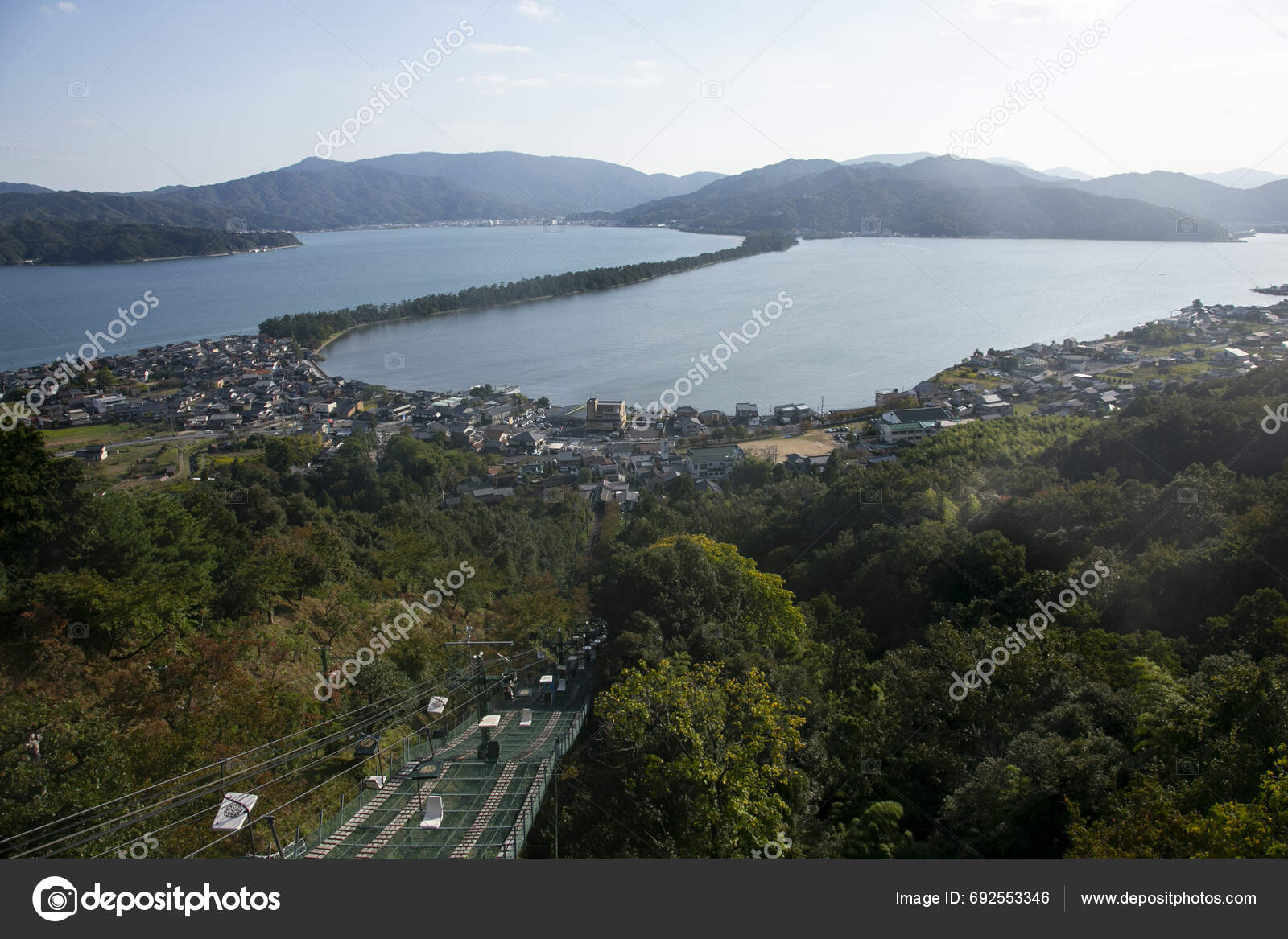 Amanohashidate Japan 1St October 2023 Views Sandbar Located Miyazu Bay ...