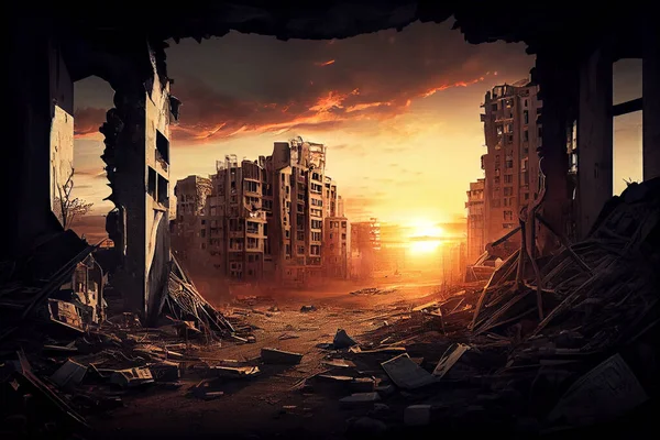 Destroyed City Landscape