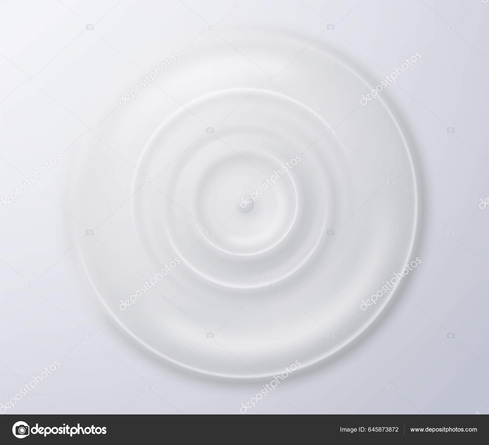 Milk Ripple Splash Waves Top View White Background Cosmetic Cream Stock ...