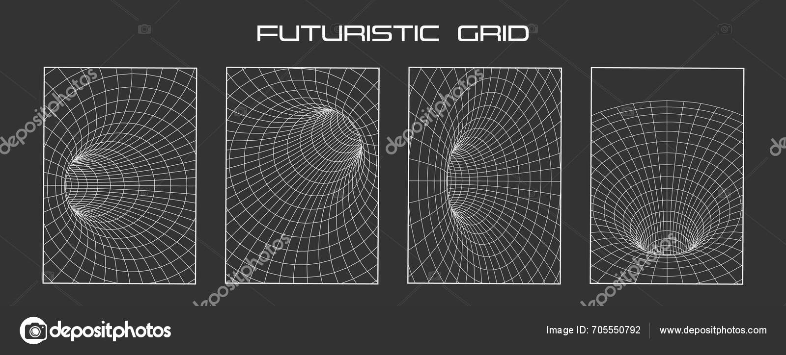 Retro Futuristic Aesthetic Y2K Grid Patterns Stock Vector by ©Ann ...