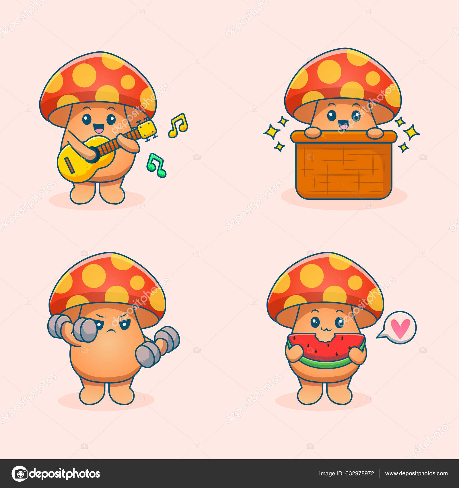 Lindo Conjunto Dibujos Animados Setas Vector de stock #632978972 de ...