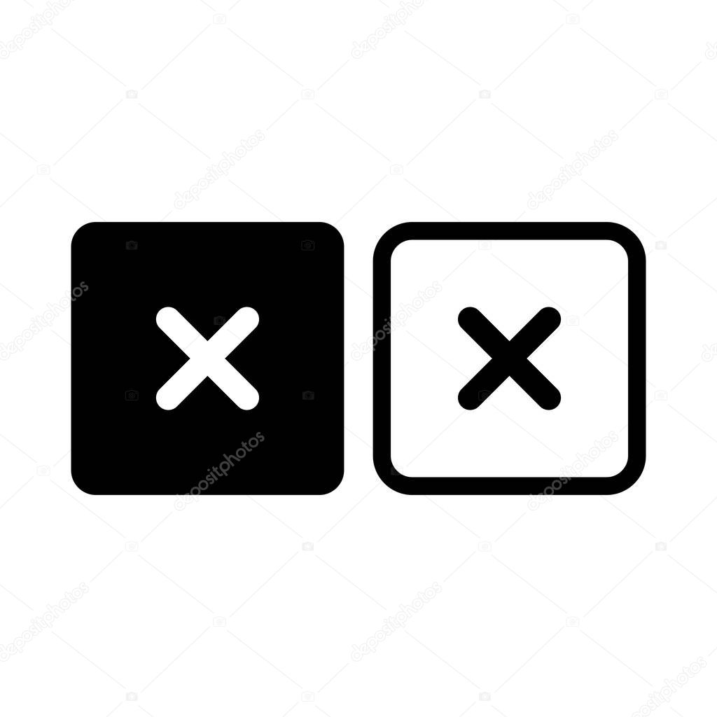 símbolo de signo de vector icono cruz 2025