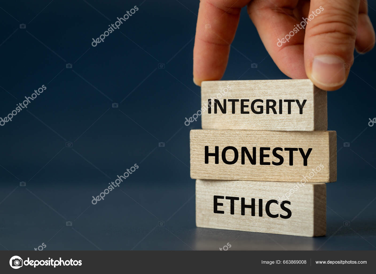 Integrity Honesty Ethics Ethics Honesty Life Business Hand Arranging ...