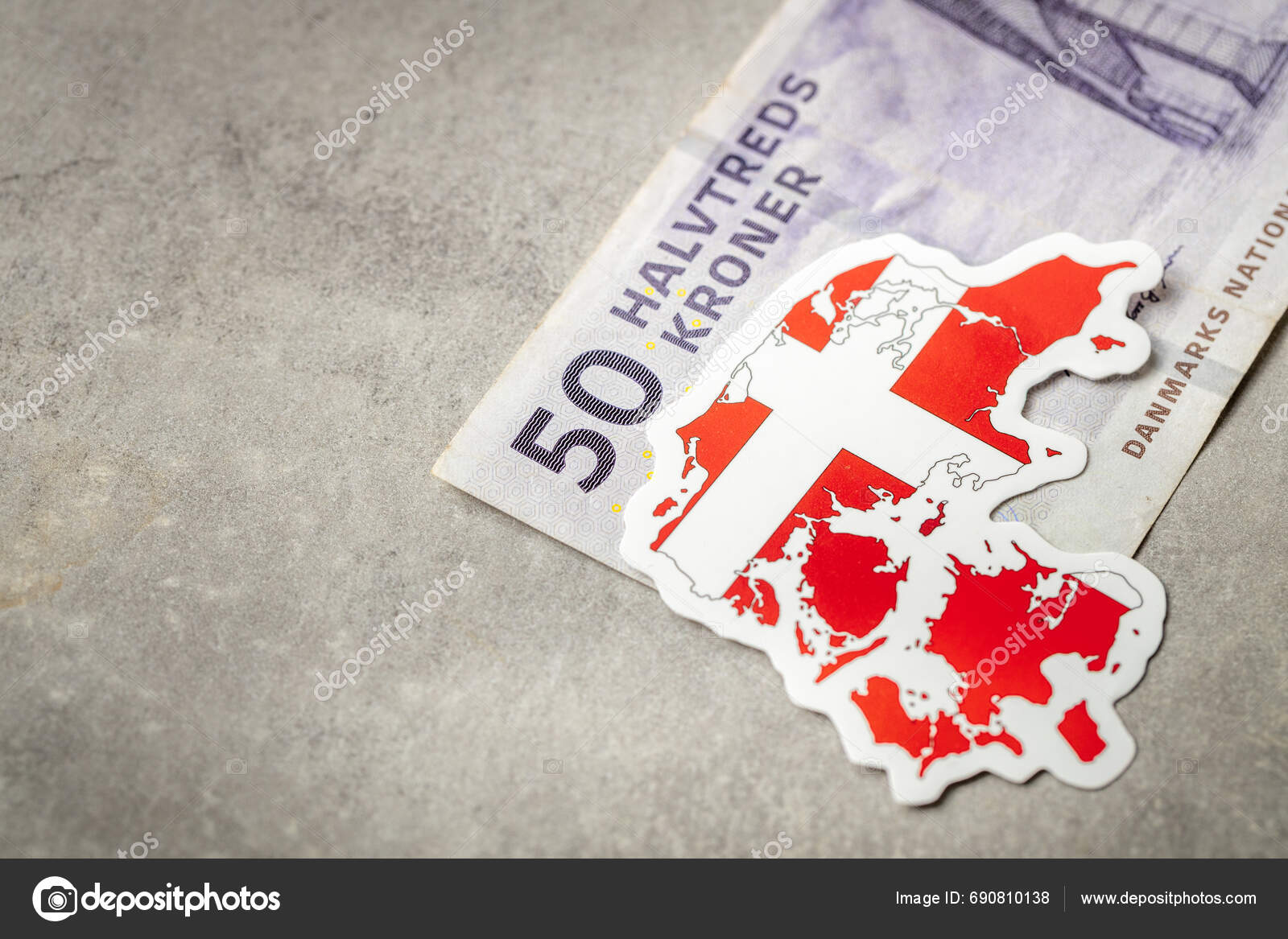 Denmark Money Danish Kroner Bill National Flag Shape Denmark Financial ...