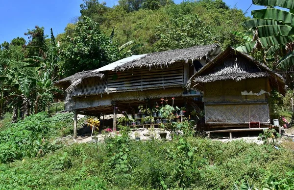 Rustic straw and bamboo island houses at Palawan, Philippines 2024